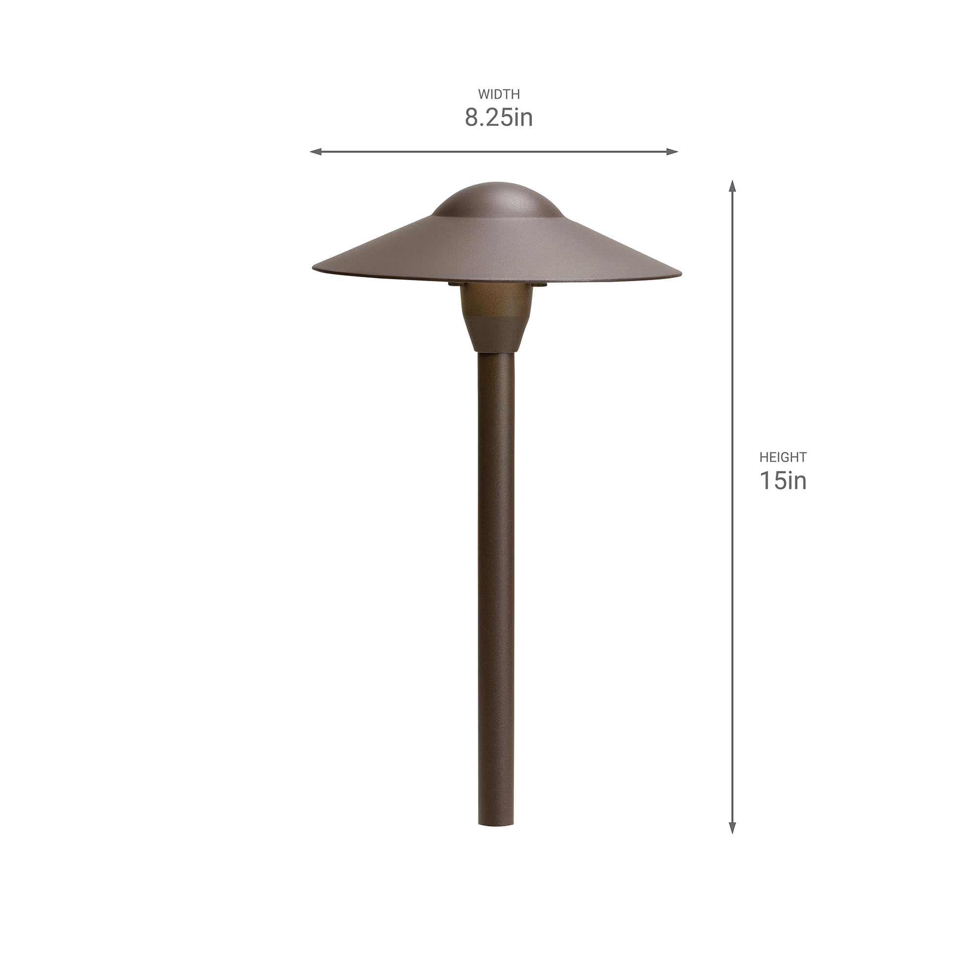 Kichler 15410AZT Path & Spread 1-Light 12V, Textured Architectural Bronze