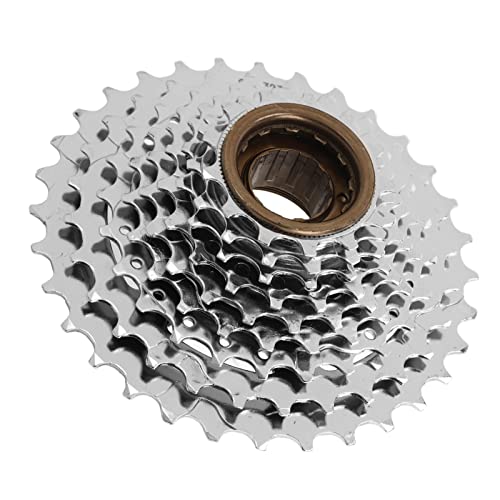 DAUERHAFT Bike Flywheel, 9 Speed Rotary Freewheel Accurate Tooth Shape High Strength Hollow Hardening Technology for Mountain Bikes