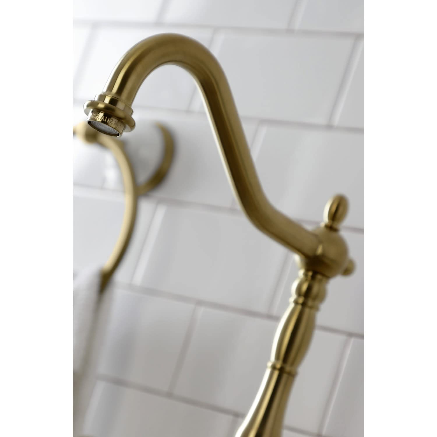 Kingston Brass KS7755TALBS Tudor Bridge Kitchen Faucet, Oil-Rubbed Bronze, 13.88 x 8.25 x 14.5