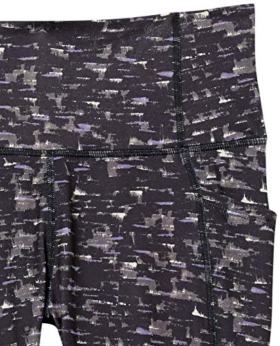 Core 10 Women's All Day Comfort High-Waist Side-Pocket 7/8 Crop Yoga Legging, Brushstroke, X-Large