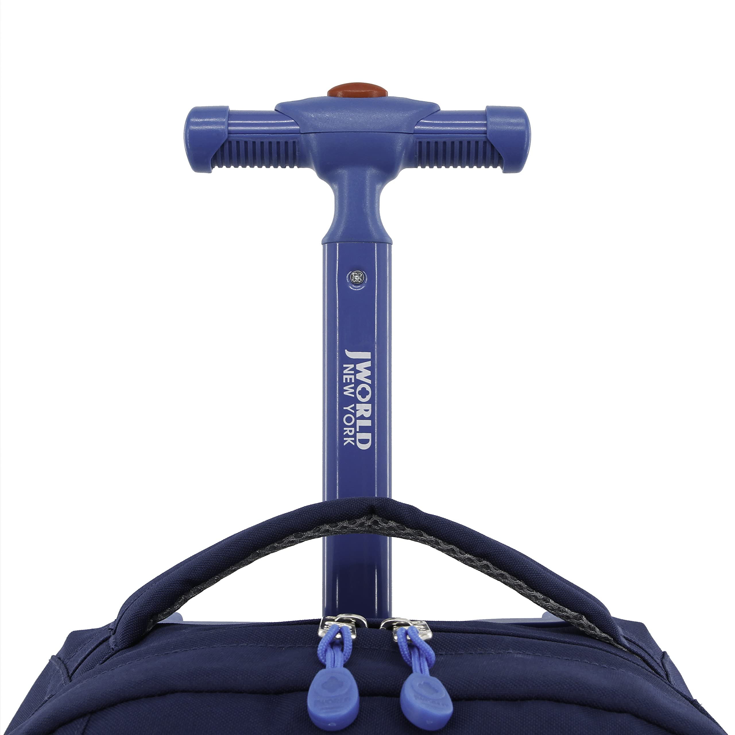 J World New York Sunlight Rolling Backpack. Roller Bag Wheeled Carry-On Luggage, One Size (Navy)