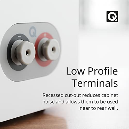 Q Acoustics 3020i Bookshelf Speakers Pair Arctic White - 2-way Reflex Enclosure Type, 5" Bass Driver, 0.9" Tweeter - Stereo Speakers/Passive Speakers for Home Theater Sound System