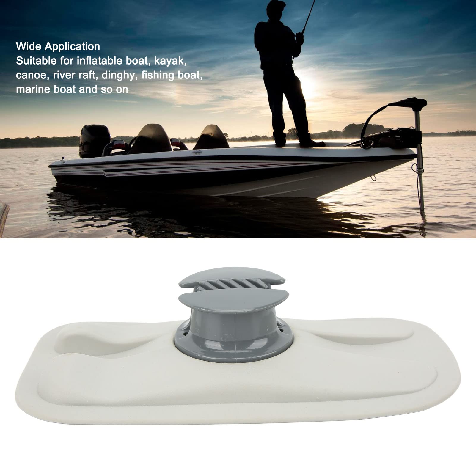 Dock Anchor Base Cleat, Dock Tie Off Patch Heavy Duty Cleat Rope Tight Anchor Base Replacement for Inflatable Boat Kayak Canoe Accessory