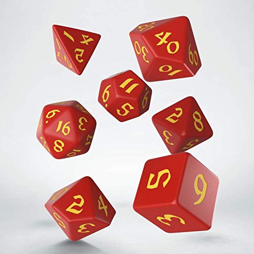 Q-Workshop Classic Runic Red & Yellow Dice Set (7)