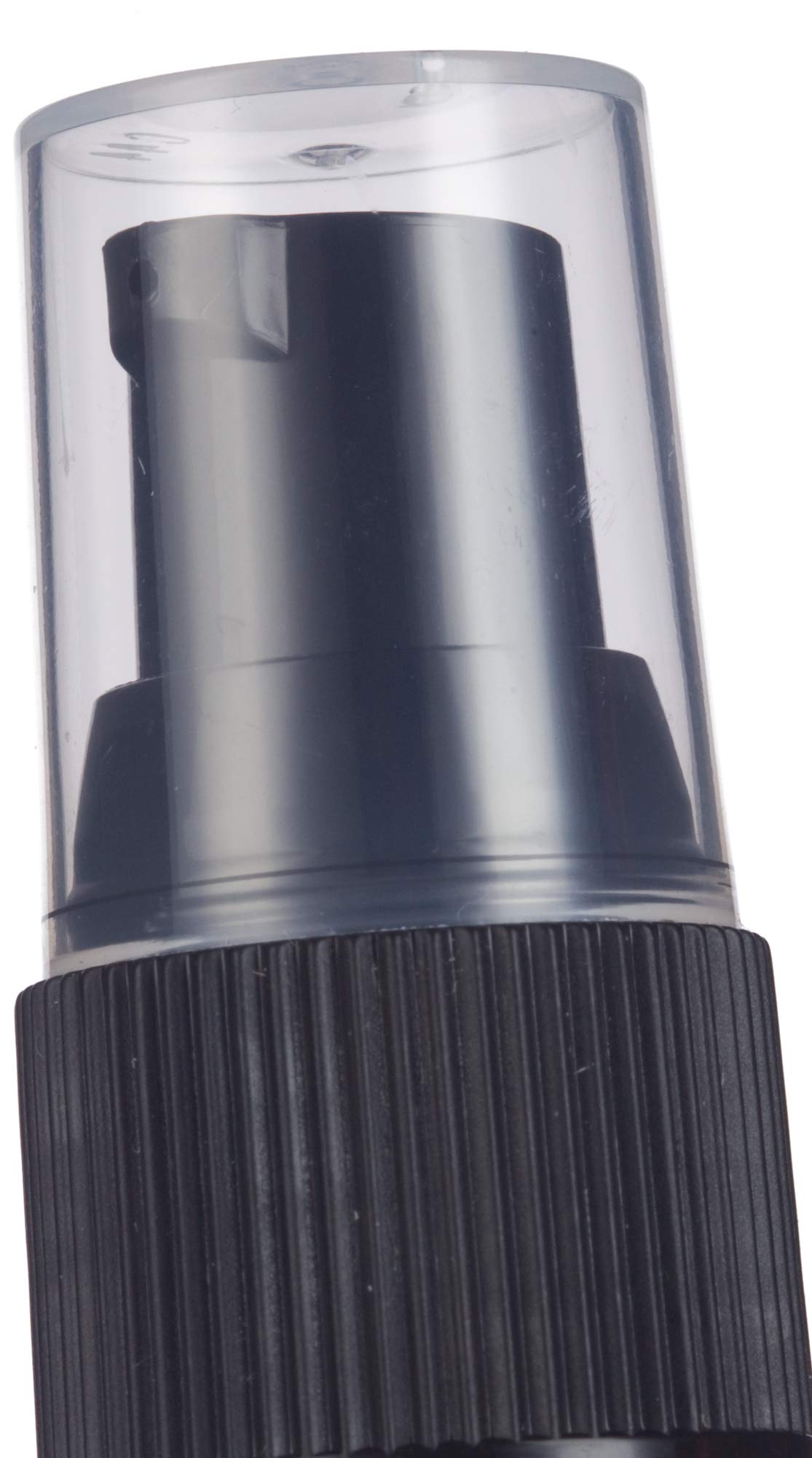 JUVITUS 2 oz / 60 ml Green Glass Boston Round Black Treatment Pump Bottle (12 Pack) + Funnel