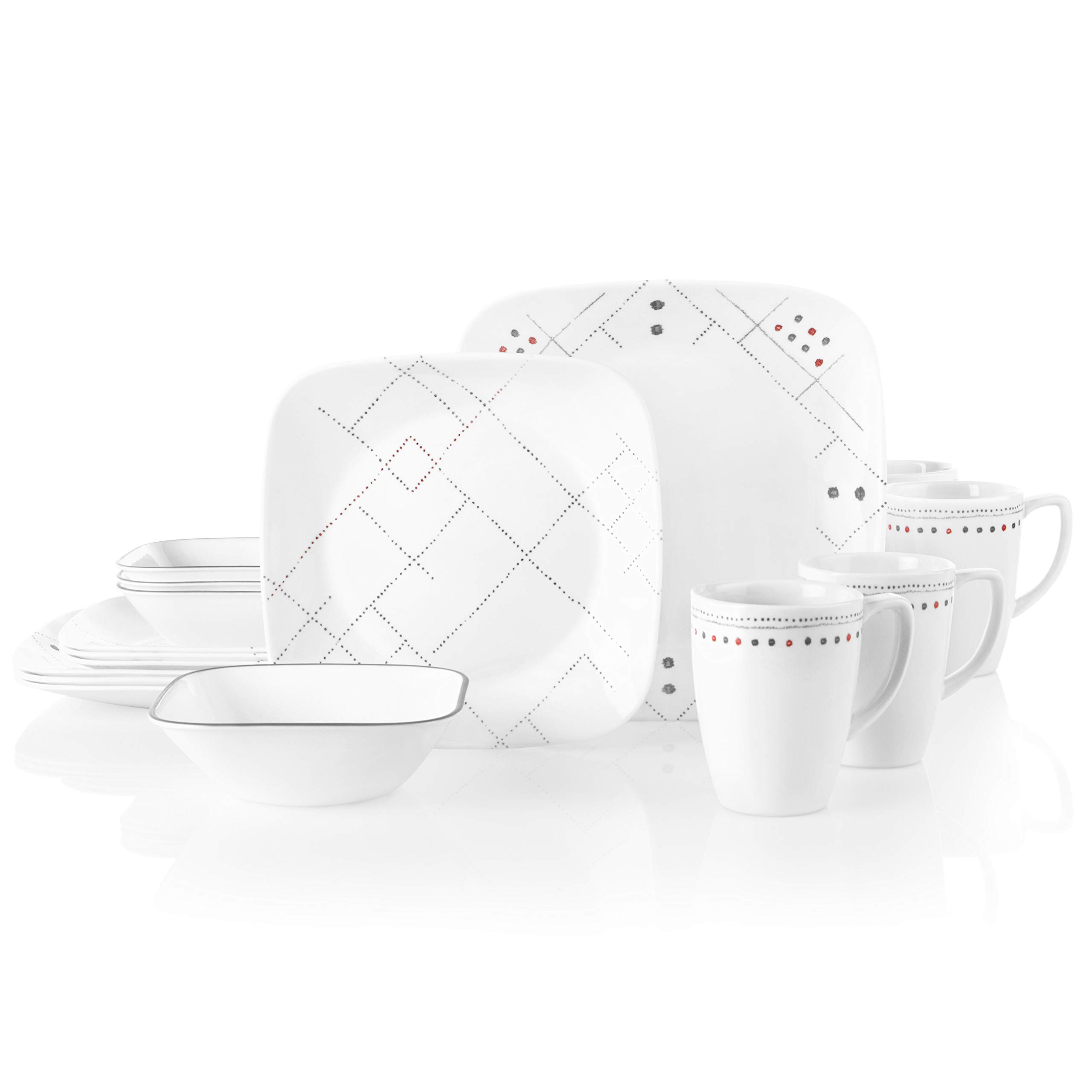Corelle Raya Chip & Break Resistant 16pc Dinner Set, Service for 4