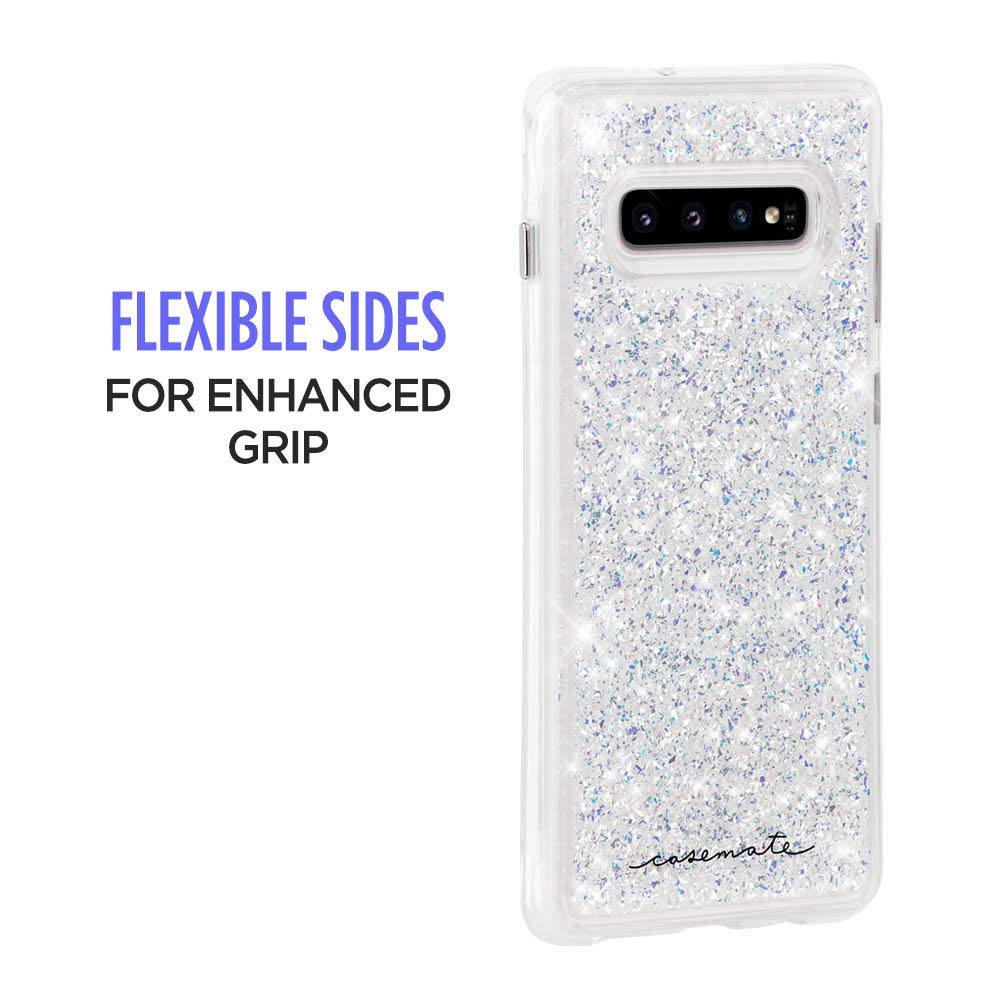 Case-Mate Samsung Galaxy S10 Case - 6.1' Twinkle Diamond - 10ft Drop Protection with Wireless Charging - Luxury Bling Glitter Case for S10 5G - Lightweight, Anti Scratch, Shock Absorbing Materials