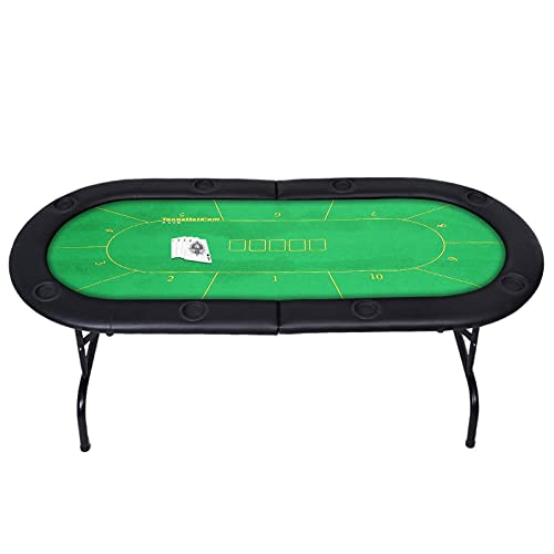 Felt Poker Tablecloth 180X90cm 10 Player Folding Felt Rotary Texas Holdem Poker Table Board Cloth Mat(Not Include Table)