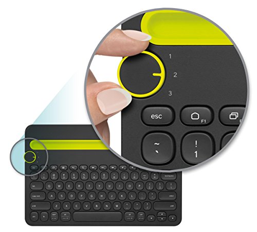Logitech 920-006342 Bluetooth Multi-Device Keyboard K480 - Wireless Connectivity - Bluetooth - English, French - QWERTY Layout - Computer, Tablet, Smartphone - Black (Renewed)