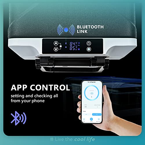 EUHOMY 12 Volt Refrigerators, -4℉~68℉, 48 Quart Portable Freezer Electric Cooler 12/24V DC & 120-240V AC, Removable Divider, Car Fridge For Car, RV, Camping, Travel, Fishing, Outdoor or Home.