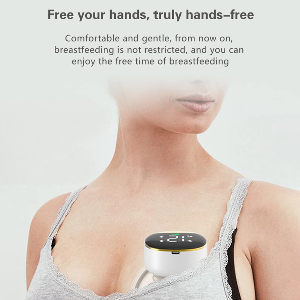 Electric Breast Pump,JOYWA Wearable Breast Pump Hands Free,Ultra-Quiet & Painless,4 Modes with 9 Levels,LCD Display,24mm Flange