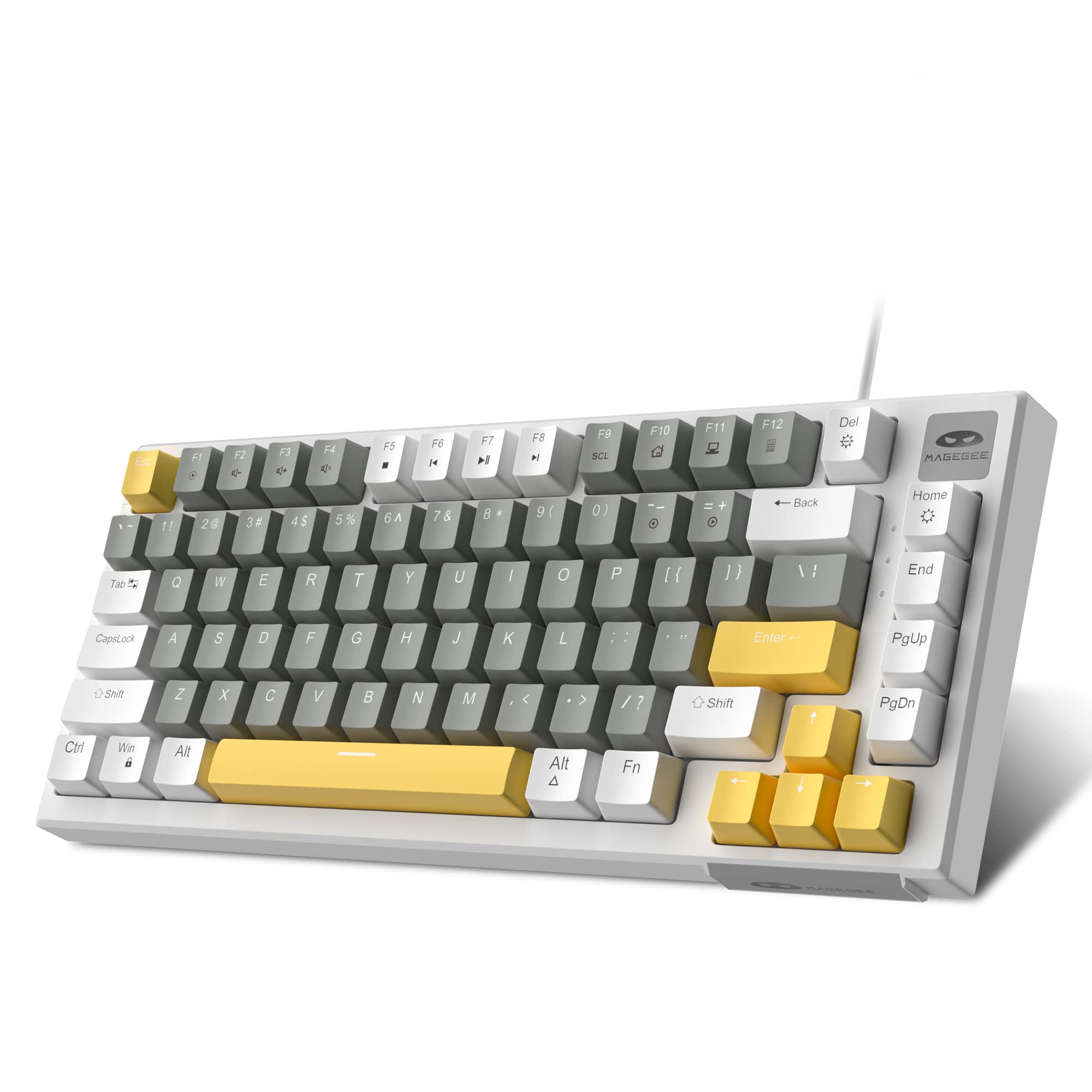 DANSHER Percent 60% Mechanical Gaming Keyboard,81Keys Wired Mechanical Keyboard LED Backlit Compact Office Keyboard with Blue Switch for Windows Laptop PC Mac Xbox