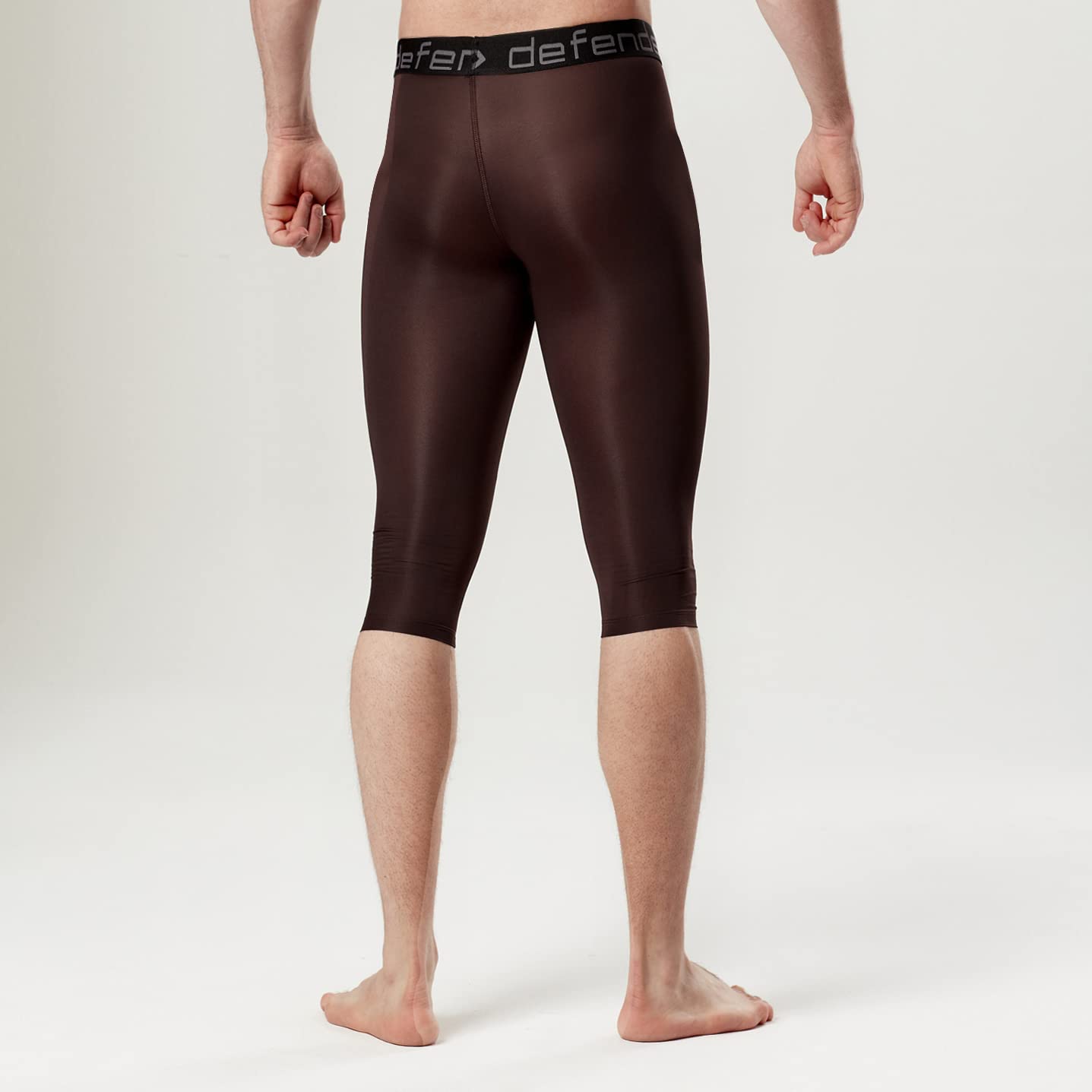 dfen Men's New 3 Packs Sports Compression 3/4 Capri Pants Under Base Layer Jerseys Leggings Tights Fits Cool Bottoms BKBNWW_M