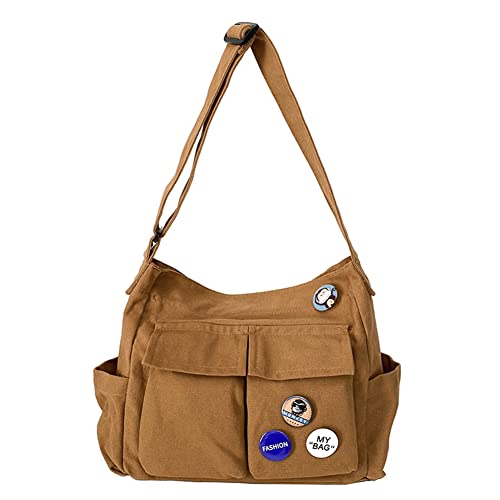 CLBDBAG Fashion Lar ity Msenr Bag th Pin Bads Shoulr s Multi-kets for Travel Office