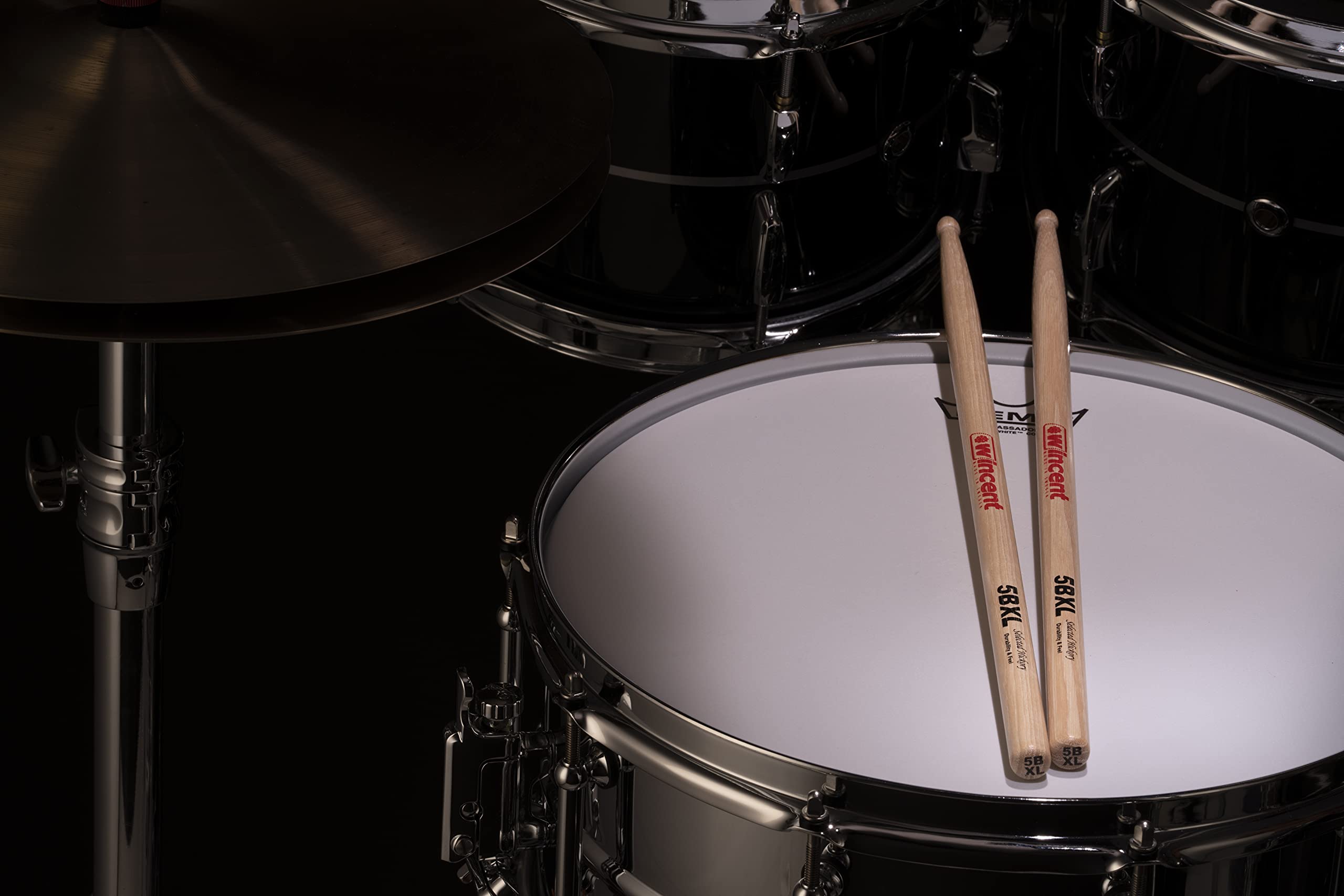 Wincent Drumsticks 5BXL Extra Long Acorn Tip Hickory Drumsticks 1 Pair