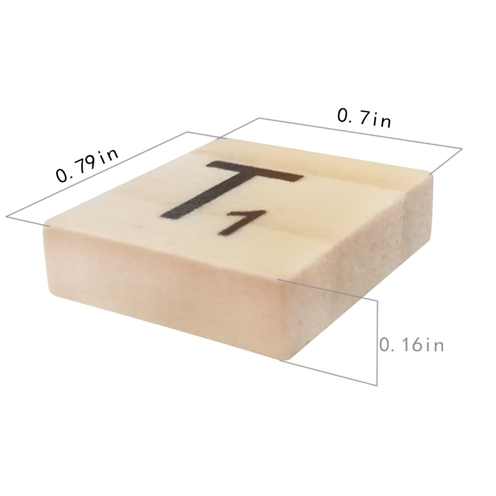 QMET 200PCS Scrabble Letters for Crafts - Wood Scrabble Tiles-DIY Wood Gift Decoration - Making Alphabet Coasters and Scrabble Crossword Game