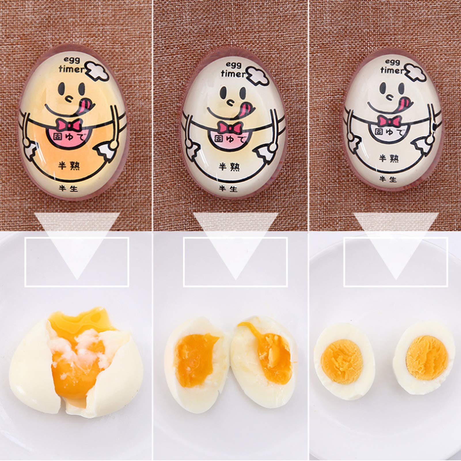 Egg Timer, Boiled Egg Timer, 1.8 X 2.2Inch Lightweight for Cooking Boiling Soft, Medium Or Hard Eggs Kitchen Boiled Egg