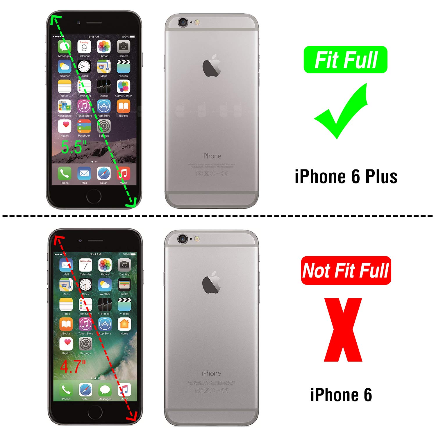Compatible for iPhone 8 Plus Case, iPhone 7 Plus Case with HD Screen Protector, Atump Magnetic Ring Kickstand [Military Grade] Protective Phone Case for iPhone 8/7/6/6s Plus, Midnight Green