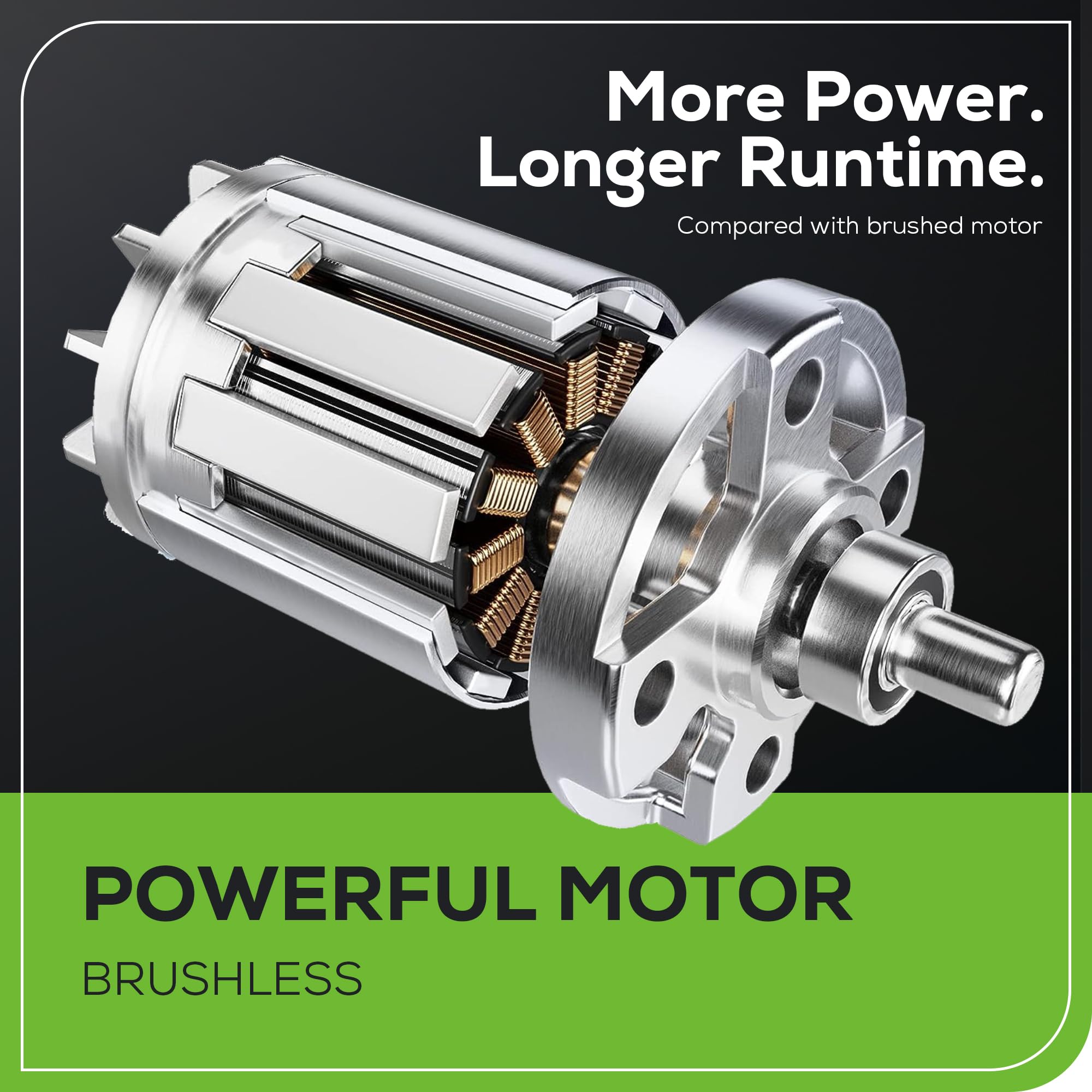 Greenworks 24V Brushless 1/4" Cordless Impact Driver, (2) 2.0Ah Batteries, Compact Charger, and Bag Included