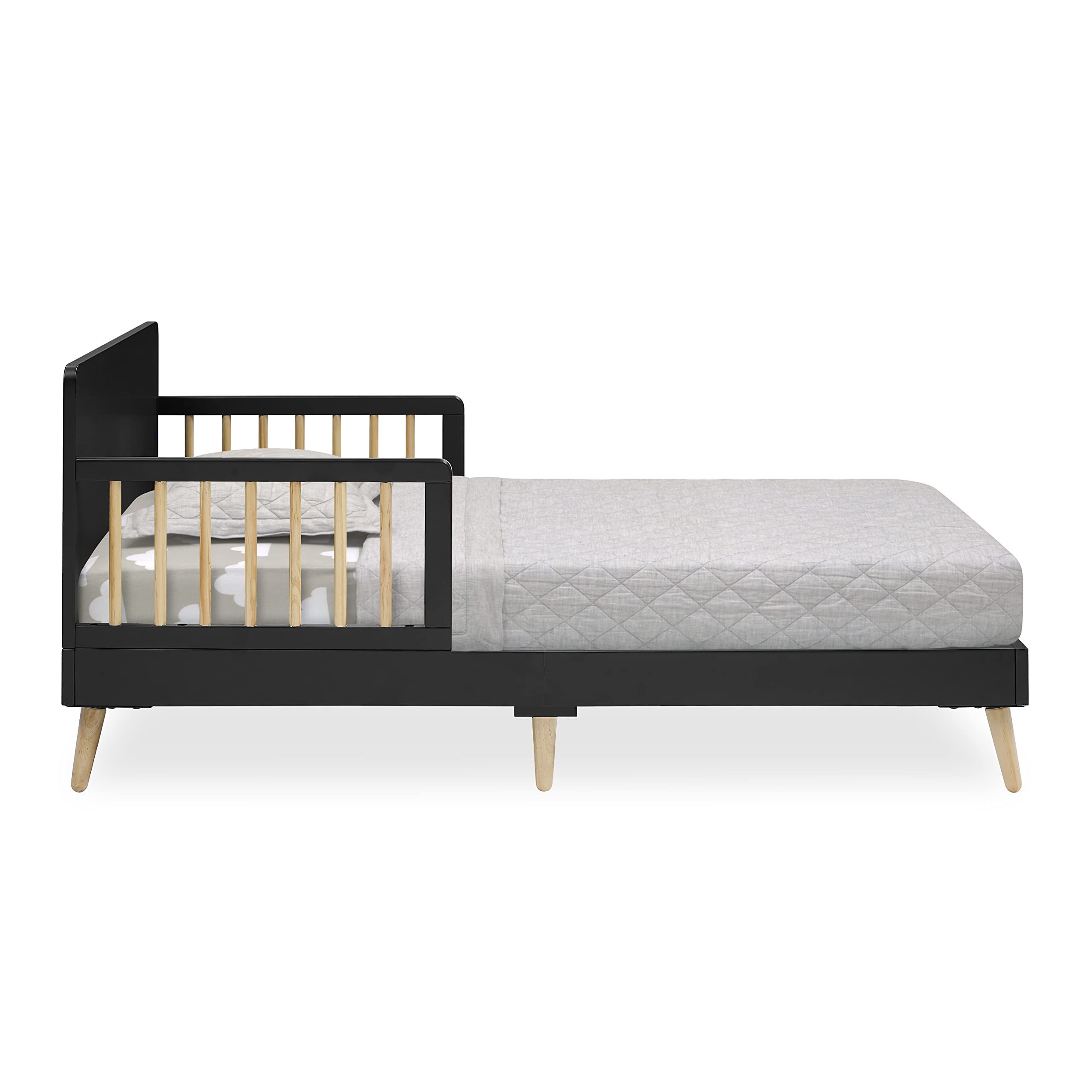 Delta Children Logan Wood Toddler Bed, Greenguard Gold Certified, Mint/Natural