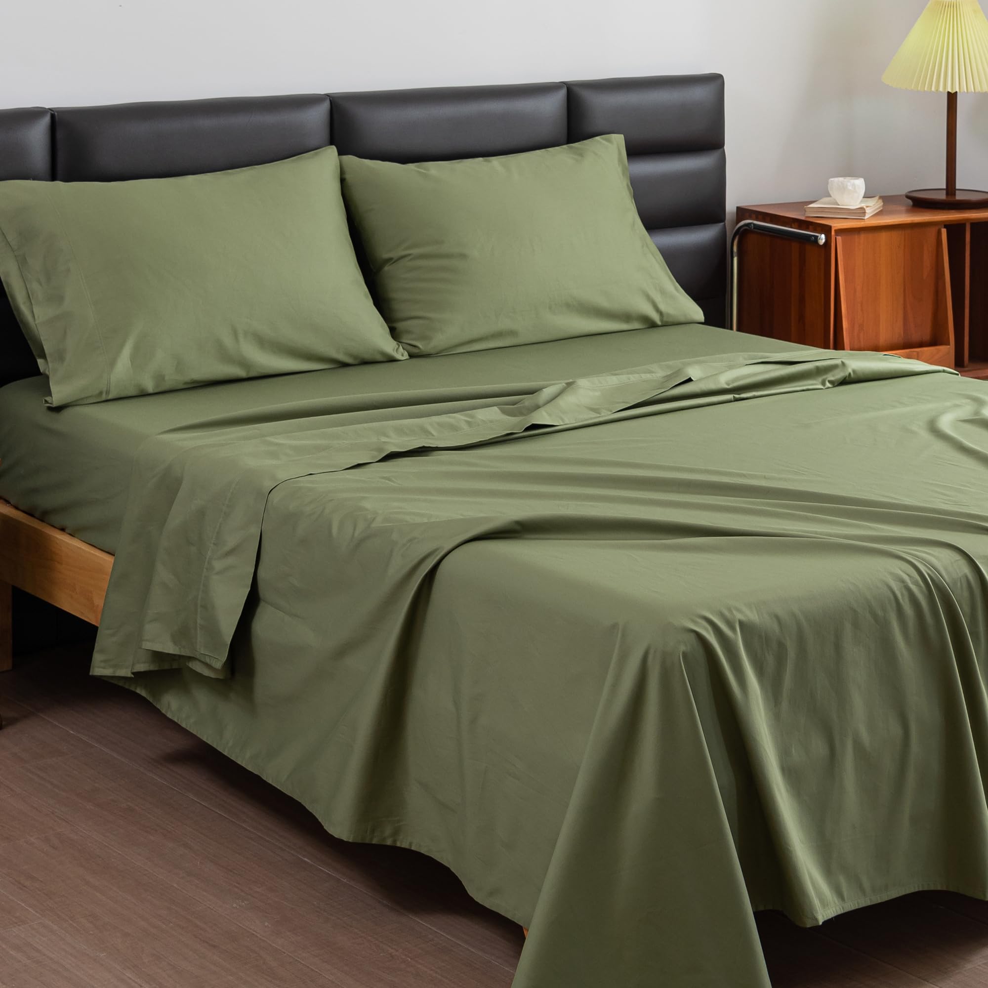 Cosybay Full Size Bed Sheets Set - 4 Piece Bedding - Sage Green, Sheets -Wrinkle Free, Unfadable, Stain Resistant,Extra Soft - Deep Pocket 16 Inch - Easy Fit Fitted Sheet
