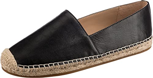Coach Carley Leather Espadrille Black 7 B (M)