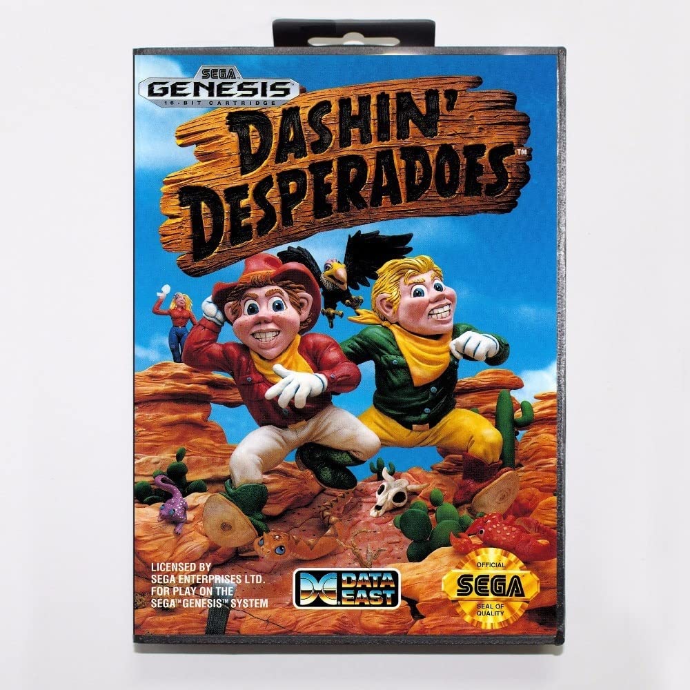 Dashin' Desperados Game Cartridge 16 Bit MD Game Card With Retail Box For Sega Mega Drive For Genesis (Black)