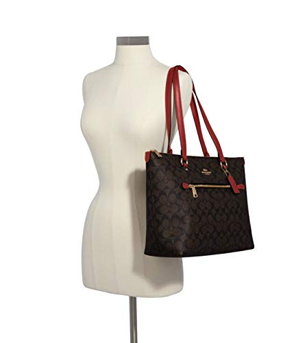 Coach Gallery Tote Shoulder Bag (IM/Brown 1941 Red)