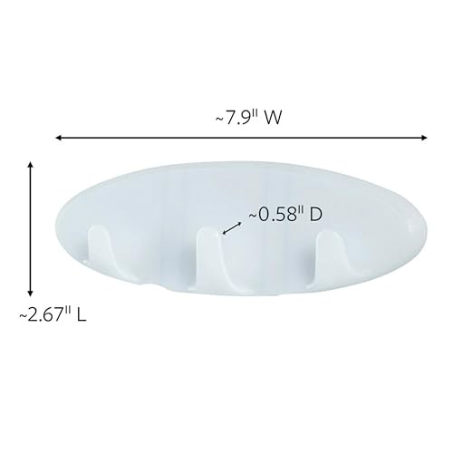 Command Bath Multi-Hook, Holds up to 5 lb, 1 Shower Hook with 2 Water-Resistant Command Strip, Damage Free Bathroom Organization for Robes, Towels, Loofahs, or Bathroom Accessories