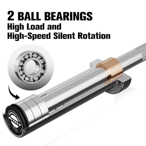 RitFit Olympic Barbell 4FT, 2-inch Weightlifting Bar for Strength Training and Home Gym
