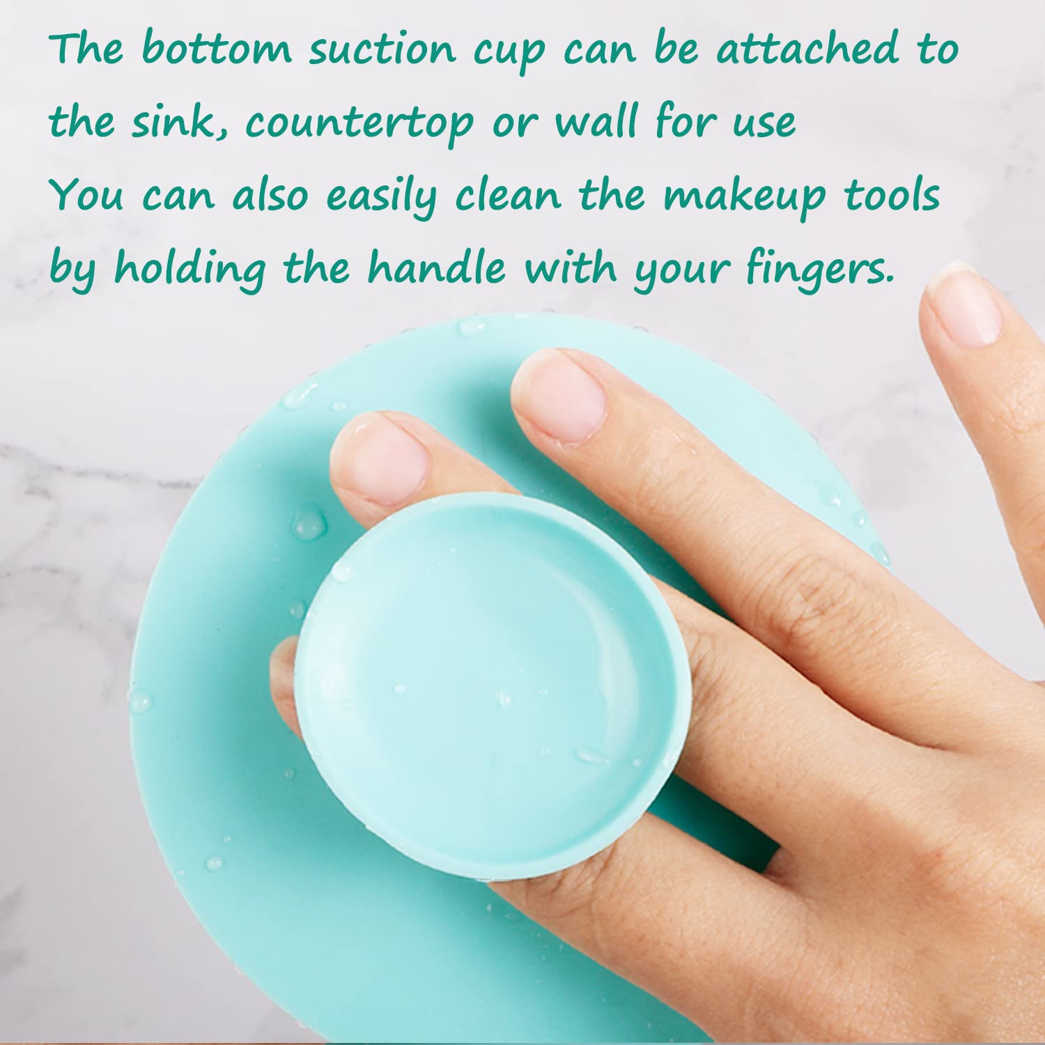 Makeup Brush Cleaning Pad, Brush Cleaning Mat, Silicone Makeup Cleaning Brush Scrubber Mat, Cosmetic Brush Cleaner with Suction Cup for Valentines Day (2 Pack-Green & Pink)