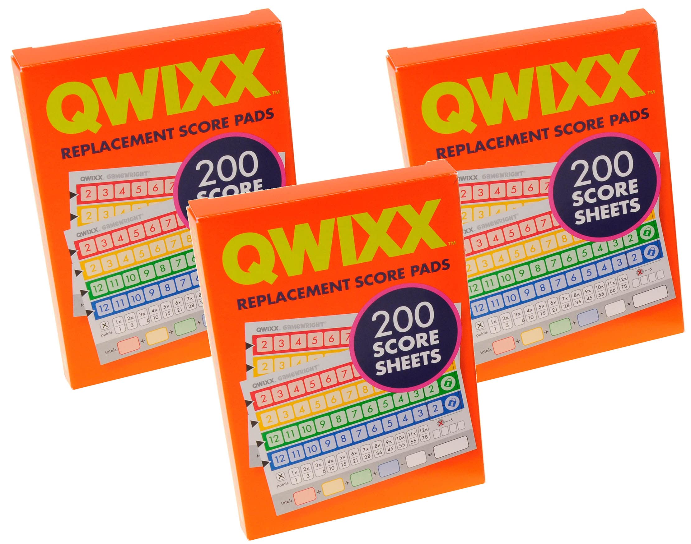 Qwixx, Replacement Score Cards Action Game 3 Pack