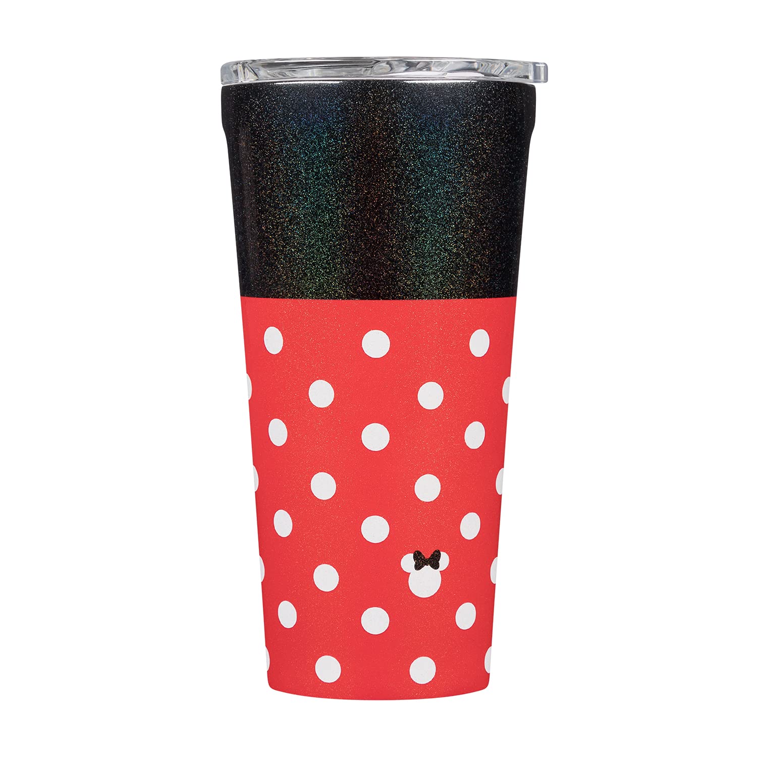 Corkcicle Disney Minnie Travel Tumbler, Insulated Water Bottle with Lid, Spill Proof for Wine, Coffee, Tea, and Hot Cocoa,Polka Dot Red, 16 oz