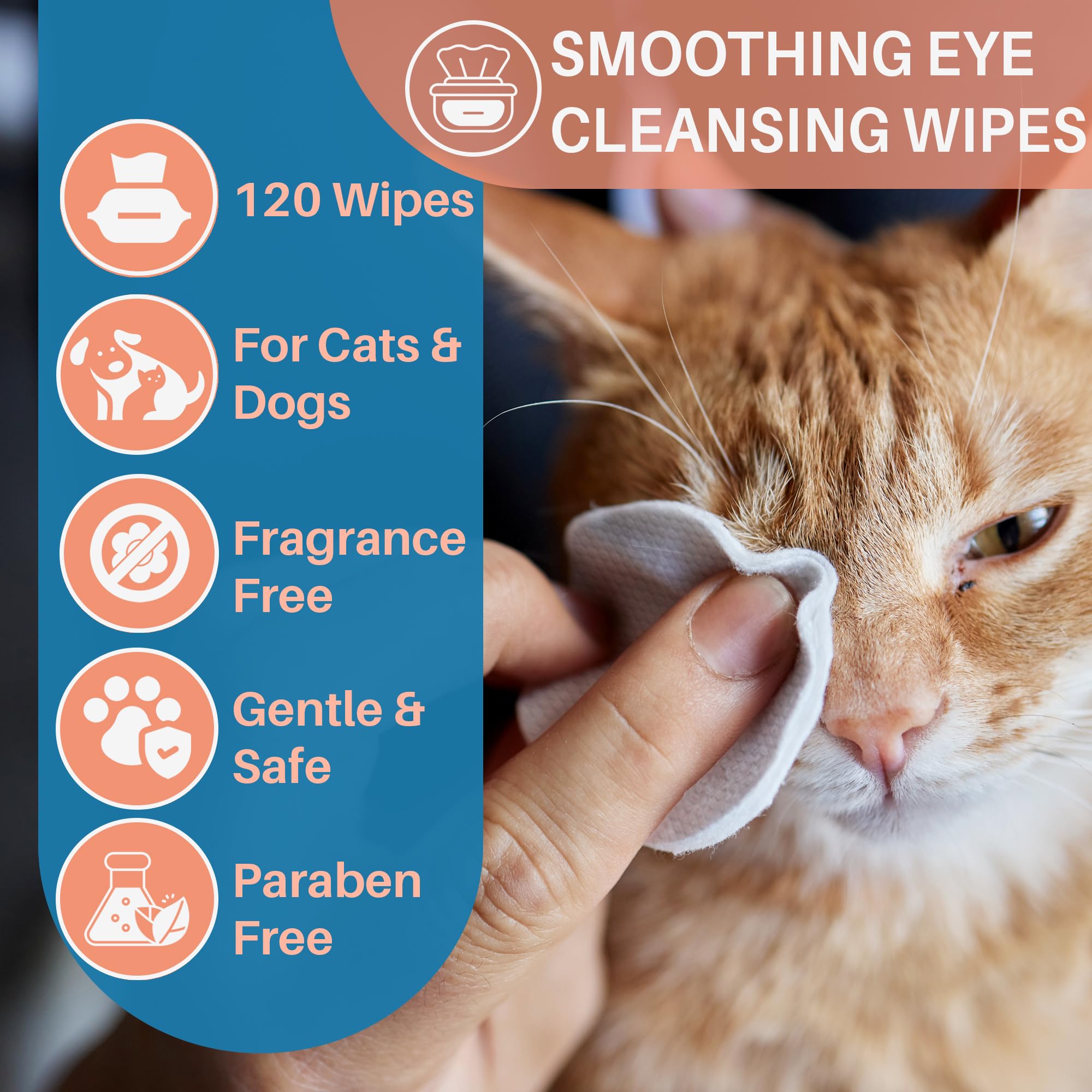 Dog Eye Wipes for Discharges and Dog Ear Finger Wipes