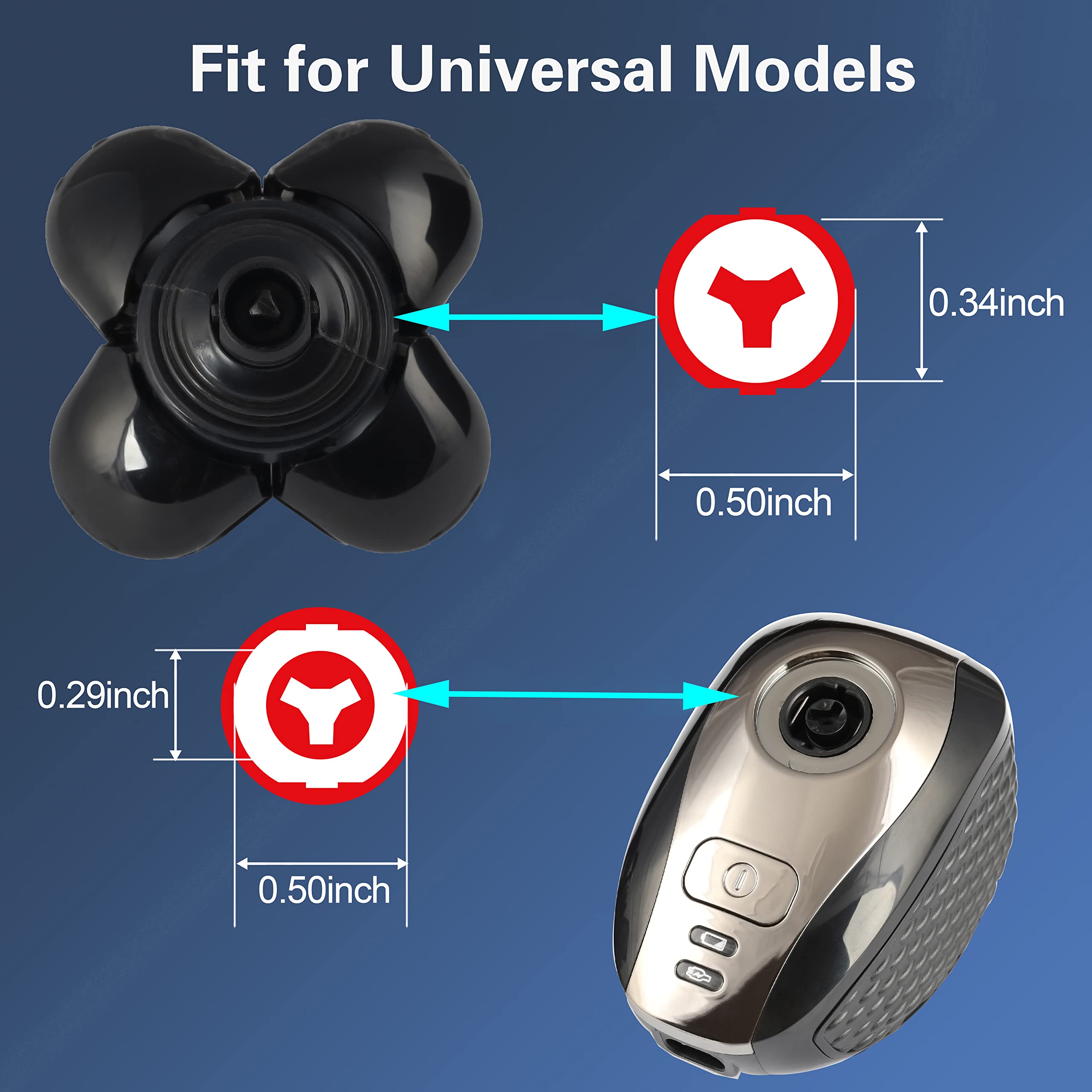 Electric Shaver Replacement Head 8 Heads for Bald Men Wet and Dry Compatible Waterproof 8D Upgrade Replacement Blades