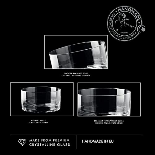 Krosno Glass Salad Bowl | 9.4" | Glamour Collection | Perfect for Home, Restaurants and Parties | Fridge Safe