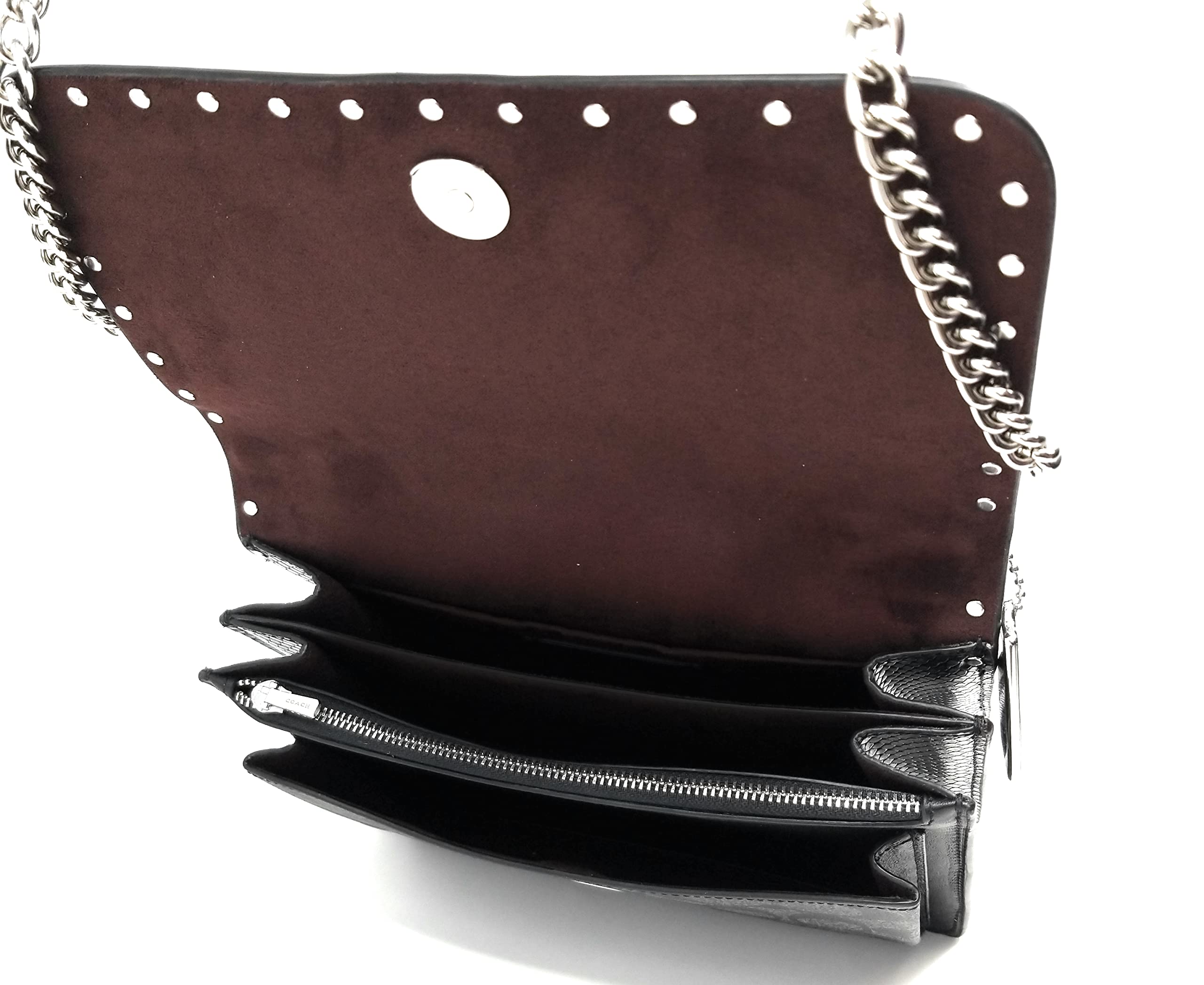 Coach Women's Klare Crossbody In Signature Canvas With Rivets (Snake Embossed - Graphite - Black Multi)
