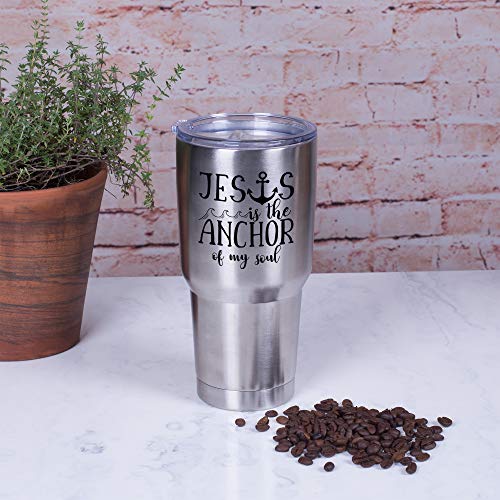 Elanze Designs Jesus is the Anchor of My Soul Stainless Steel 30 oz Travel Mug with Lid