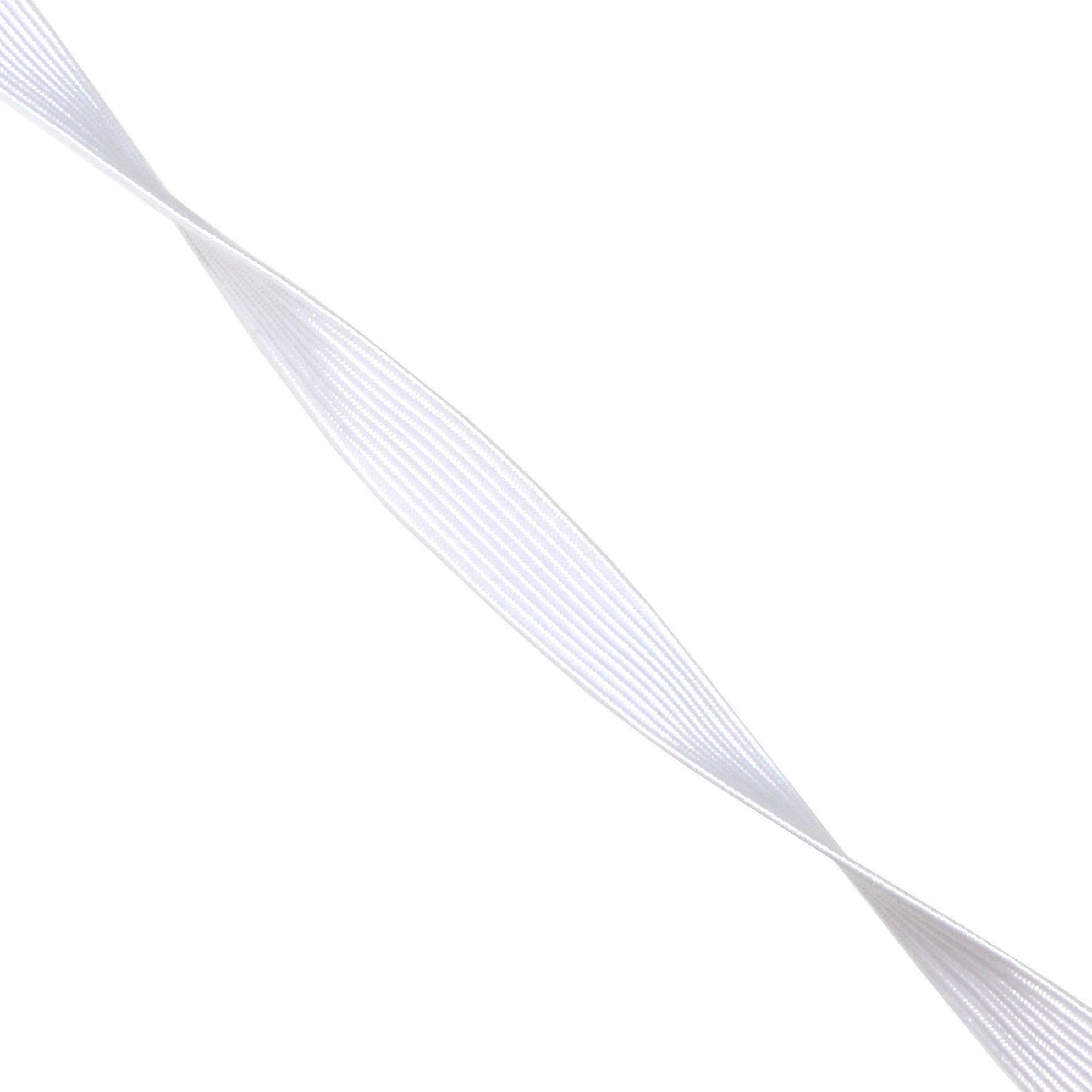 Mandala Crafts White Elastic Bands 3/8 Flat Elastic Cord Stretch Strap - 10mm 50 Yds Roll of Elastic Straps Braided Elastic Band - 3 8 Inch Elastics for Sewing and Elastic Crafting