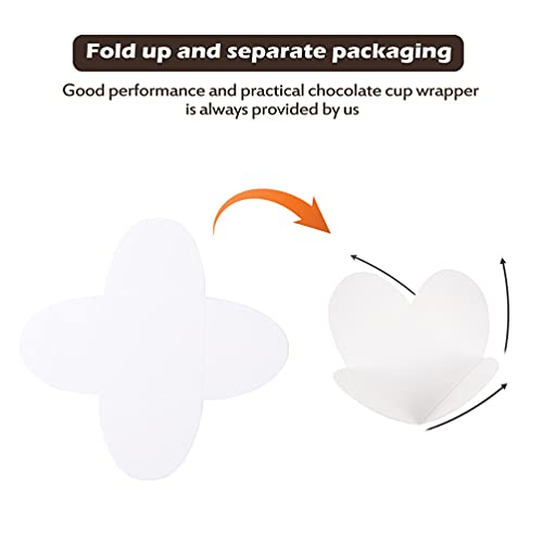 DOITOOL 200pcs Truffle Wrappers Paper Chocolate Candy Cups Truffle Liners Truffle Cups for Baby Shower Bridal Shower Birthday Party Wedding