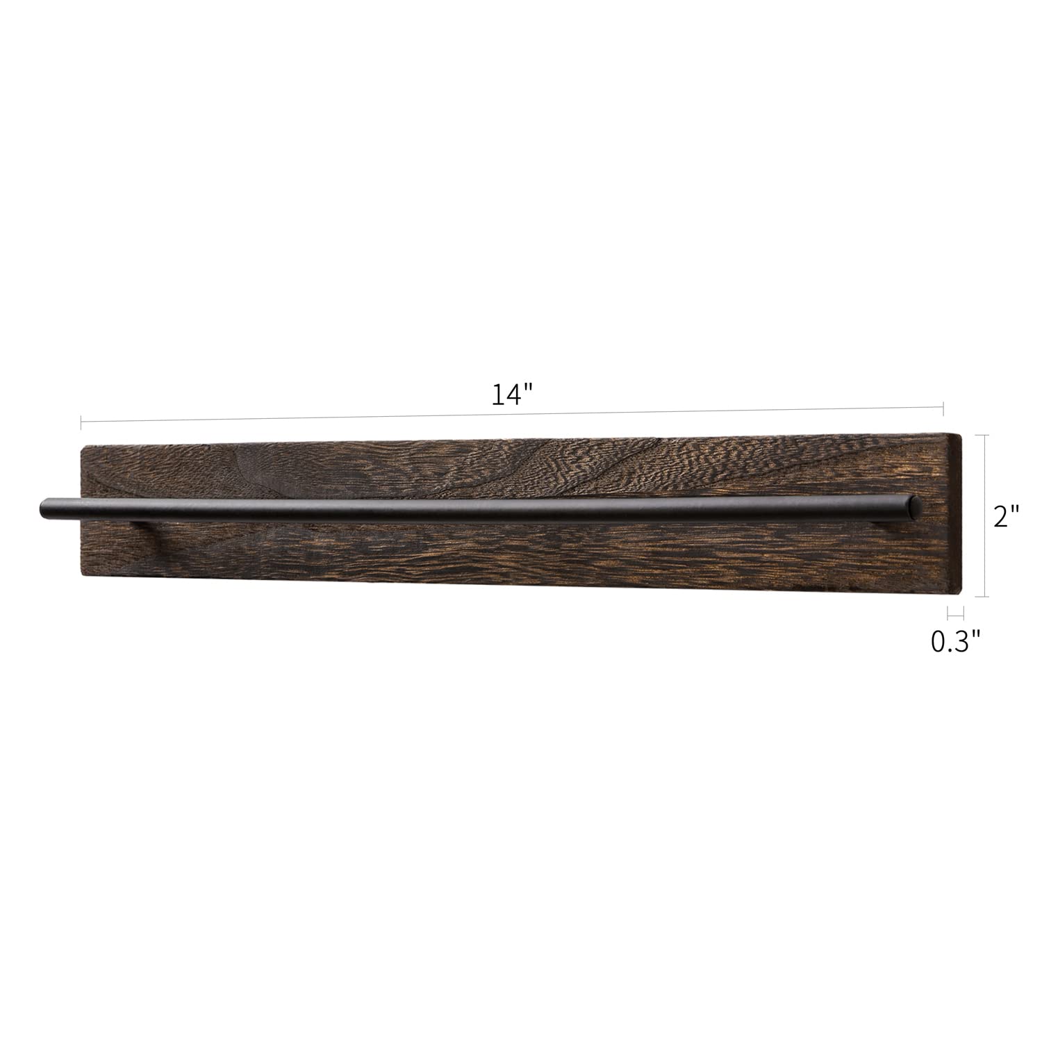 Mkono Wood Sunglasses Storage Organizer Wall Mounted Rustic Eyeglasses Display Holder Eyewear Glasses Hanging Rack for Entryway Living Room Bedroom, 3 Pack, Brown