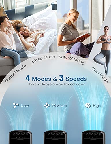 Evaporative Air Cooler, TEMEIKE 3-IN-1 Portable Air Conditioners for 1 Room, Windowless Swamp Cooler w/ 3 Modes & 3 Speeds, 70° Oscillation, Remote, Timer, Evaporative Cooler for Room Indoor Office