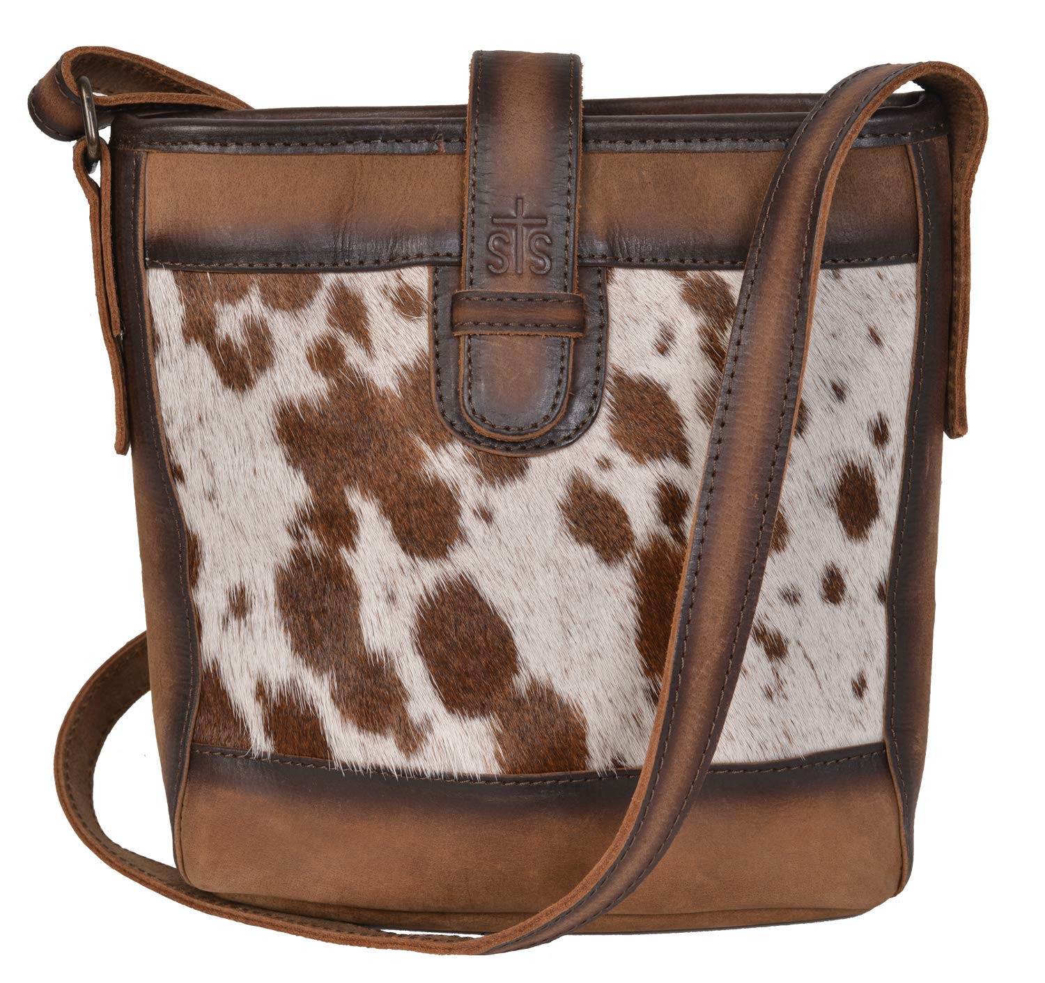 STS Ranchwear Cowhide Derby Bucket Bag Cowhide/Tornado Brown One Size