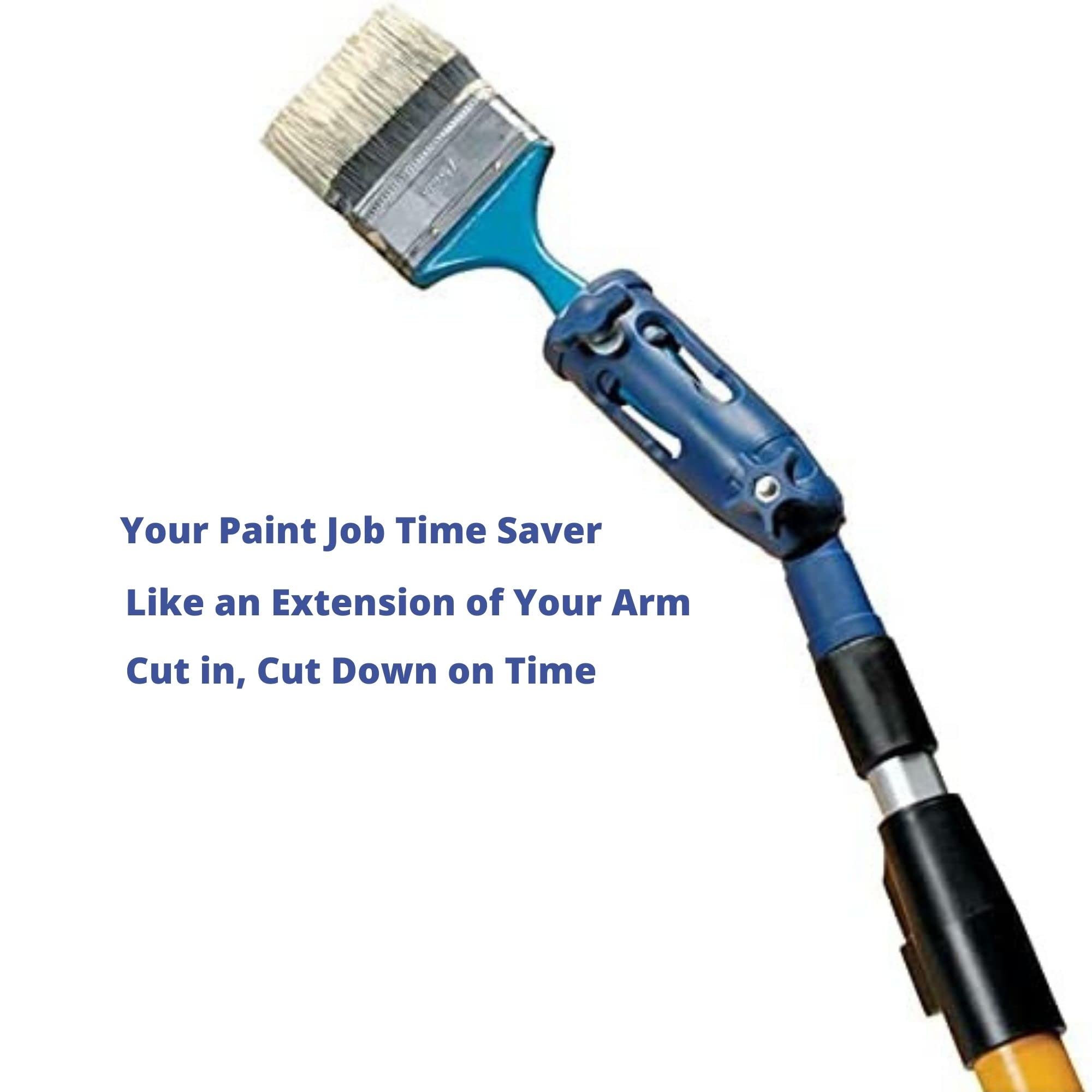 Multi-Angle Paint Brush Extender - Paint Edger Tool for High Ceilings, Walls, Trim and Corner Painting Tool, Paint Roller Extension Pole Attachments for Cutting in Clean, Paint Pole Extension Device