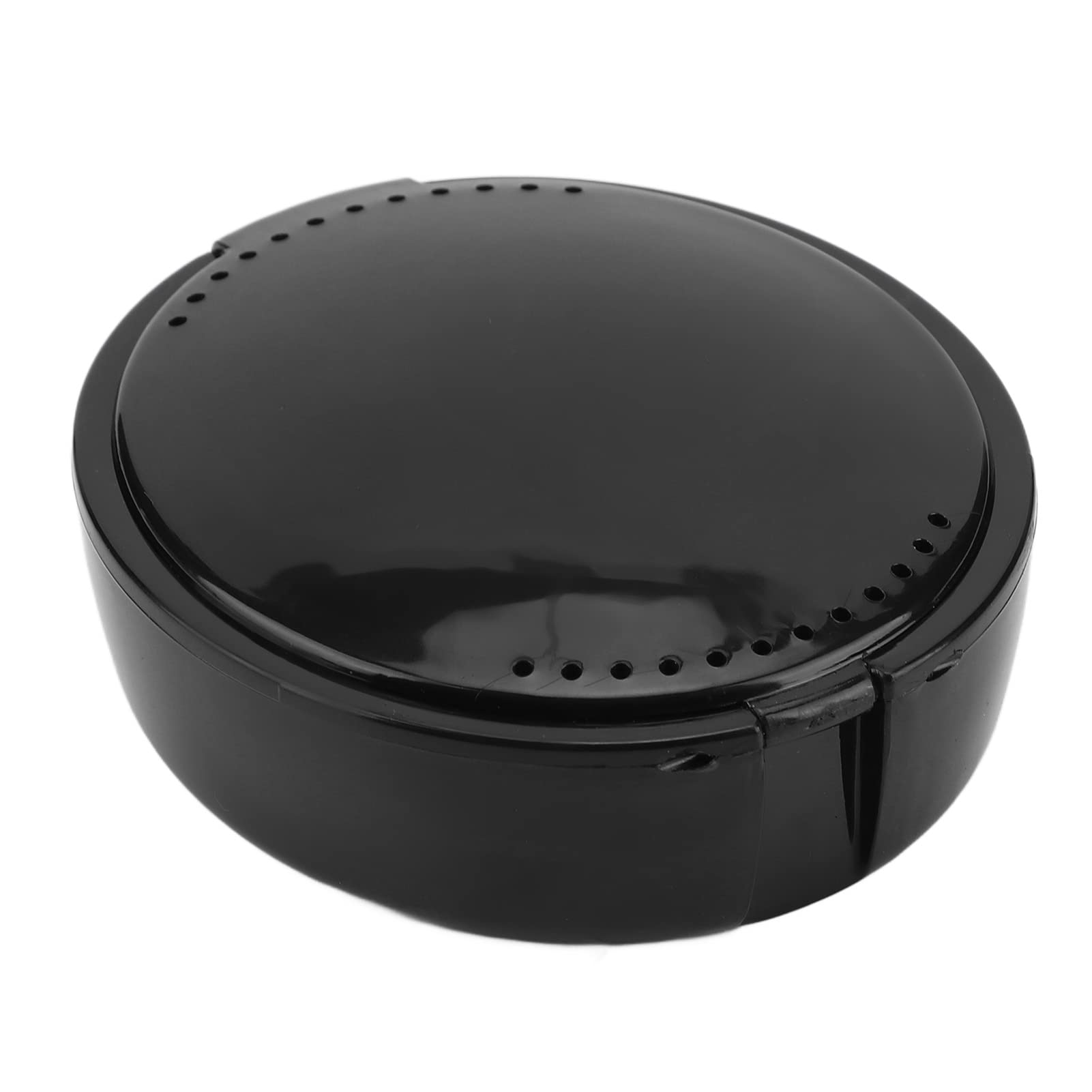 Denture Case, Durable PP Denture Container, Wide Application for Seniors (Black)