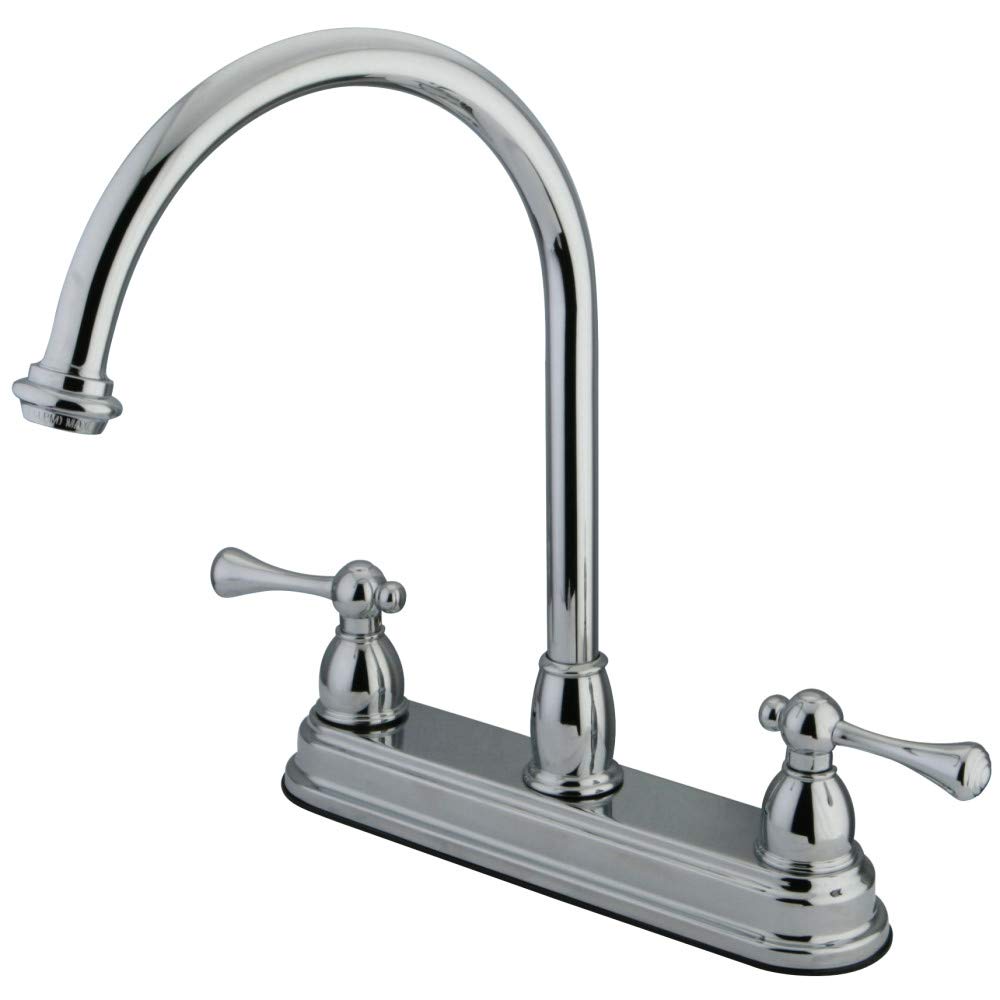 Kingston Brass KB3741BL 8" Centerset Kitchen Faucet, Polished Chrome