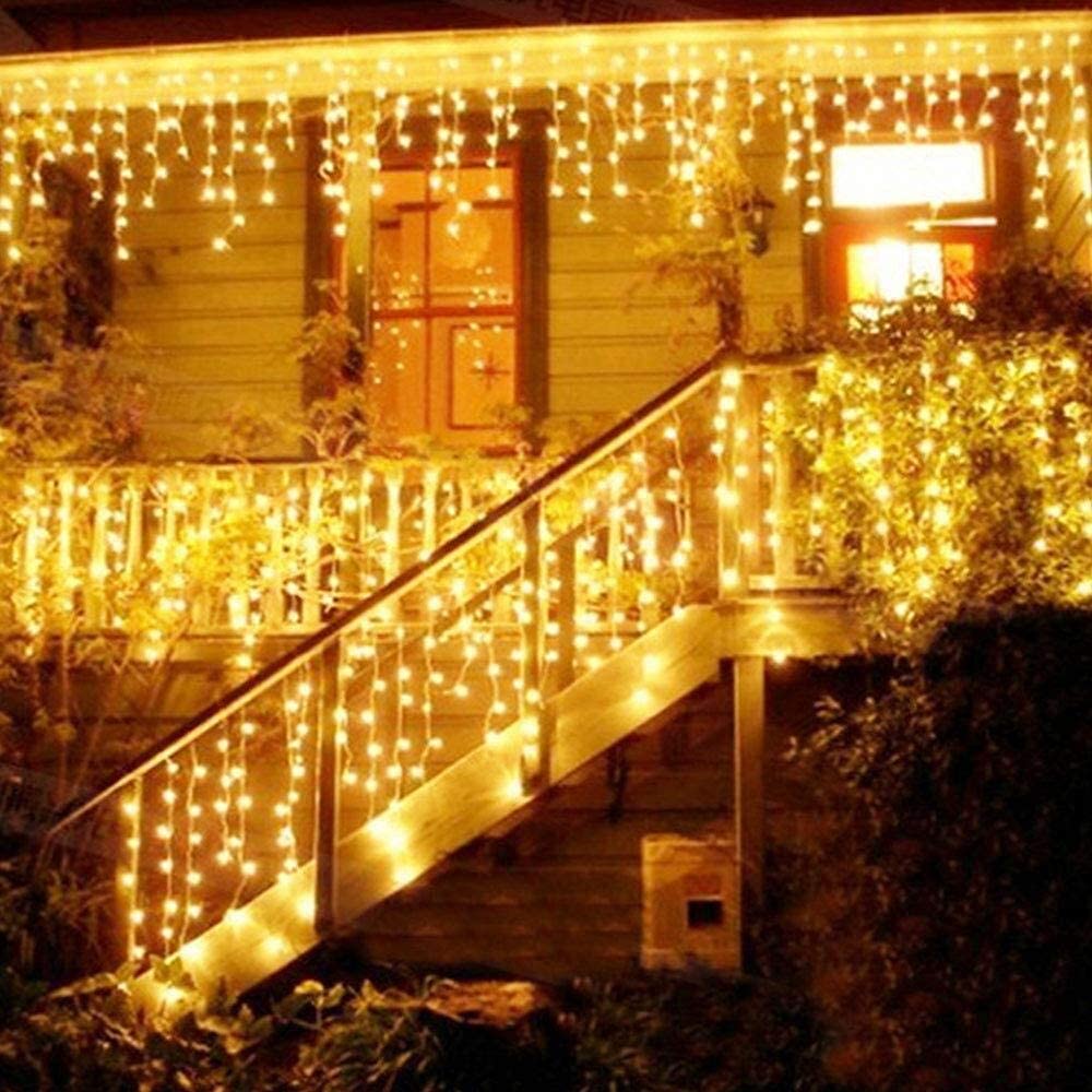 Qedertek Solar String Lights, 72ft 200 LED Fairy Lights, 8 Modes Ambiance Lighting for Outdoor, Patio, Lawn, Landscape, Garden, Home, Wedding (4 Pack, Cool White)
