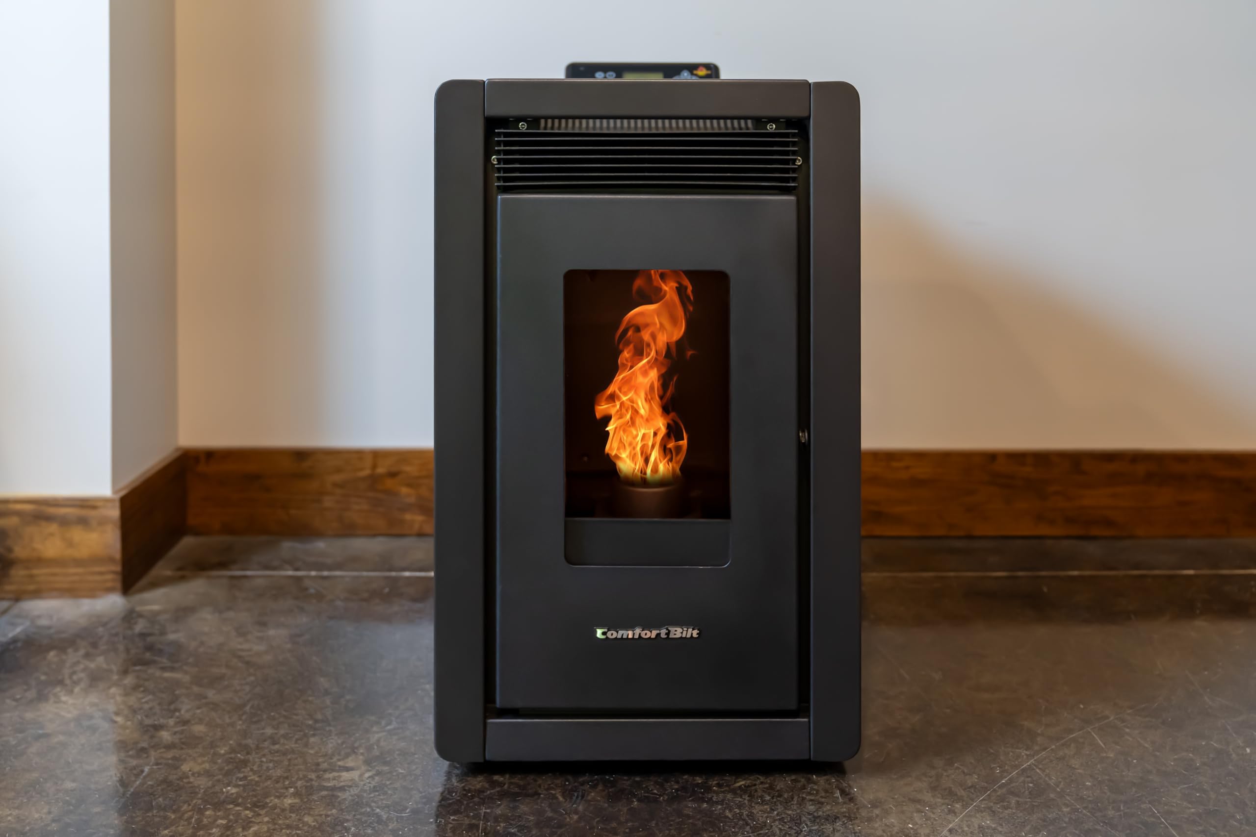 Generic Comfortbilt Small Mini Pellet Stove HP 40 1,500 ft² 25 LB Hopper Apline Series, Black