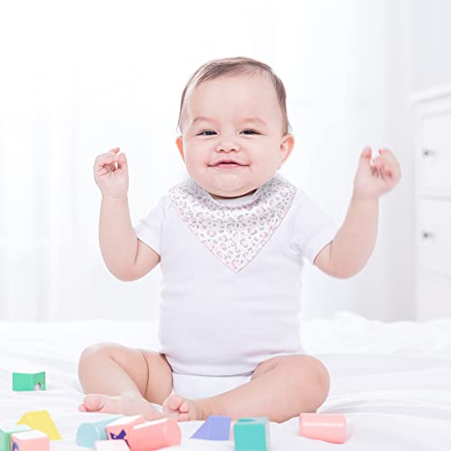 Gelisite 7 Pack Absorbent Soft Baby Bibs for Drooling Teething