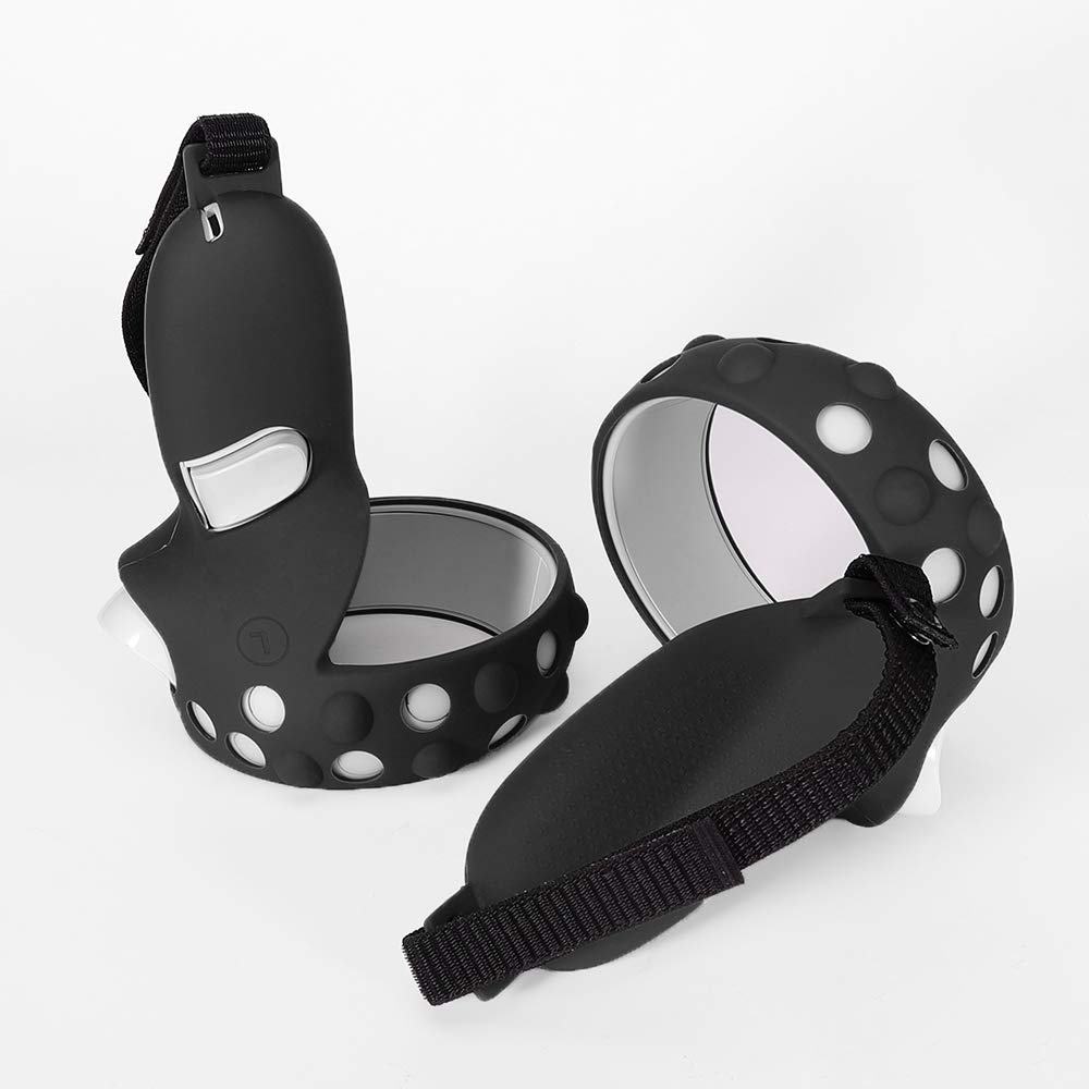 Controller Grip Cover and Face Cover Set for Oculus Quest 2 ,VR Cover Accessories,Anti-Throw Controller Grip Cover,Prevent Light-Leaking Face Cover Pad (Black)